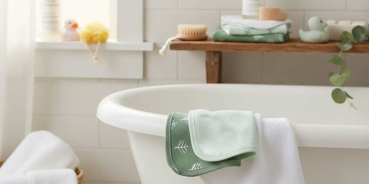 Baby Facewashers Cotton, Bamboo, Organic wash cloths | Bubba Blue Australia
