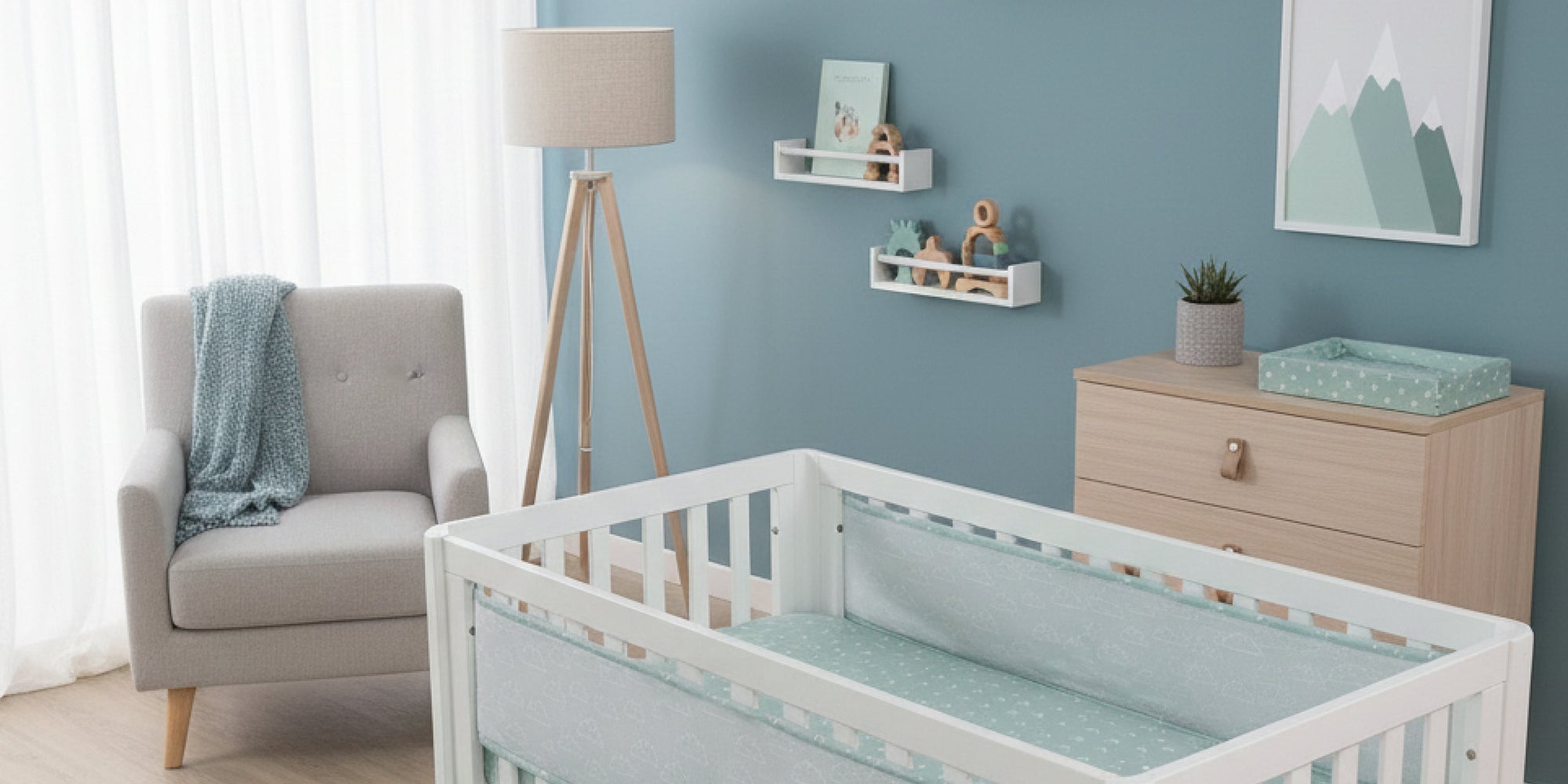 Cot Bumpers and Cot Protection | Cot Liners, breathable | Bubba Blue ...