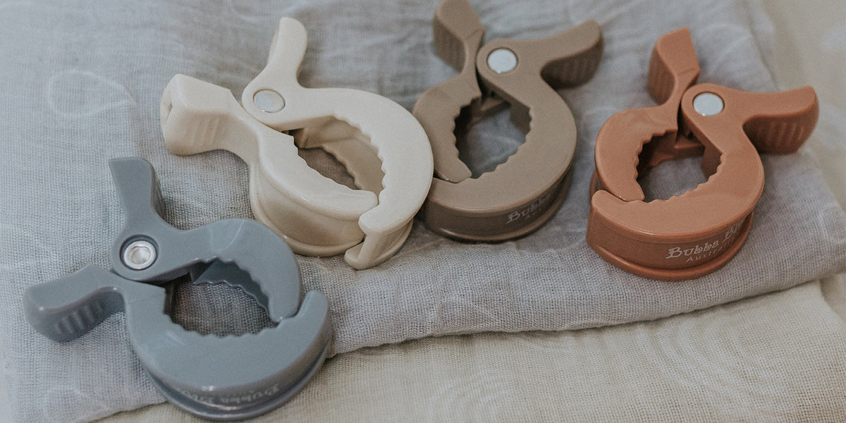 Pram Clips, Stroller Clips, Buggy Clips | Bubba Blue Australia