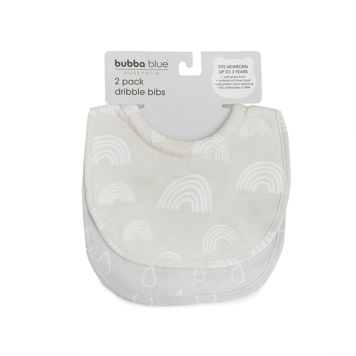 Nordic 2pk Dribble Bibs Grey/Sand